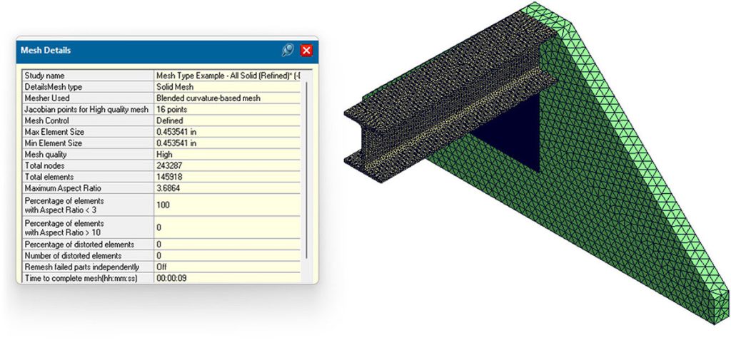 SOLIDWORKS Simulation Mesh Types - Solid Vs. Shell Vs. Beam - Sparx ...